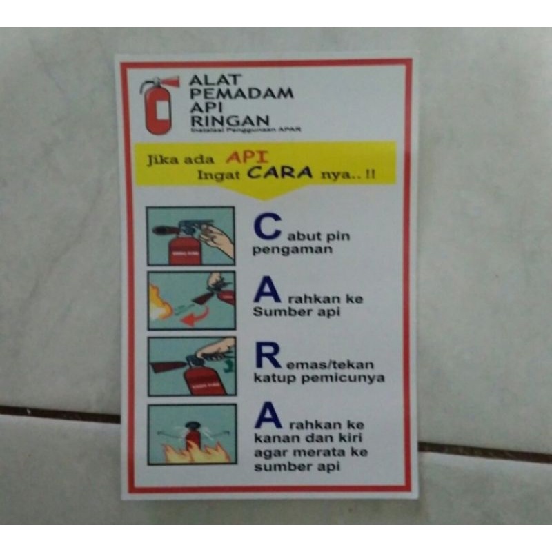 Jual stiker vinyl 10x15cm ALAT PEMADAM APAR sign rambu k3 | Shopee ...