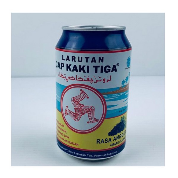 Jual LARUTAN PENYEGAR CAP KAKI TIGA KALENG RASA ANGGUR 320 ml / Panas Dalam Radang Tenggorokan ...