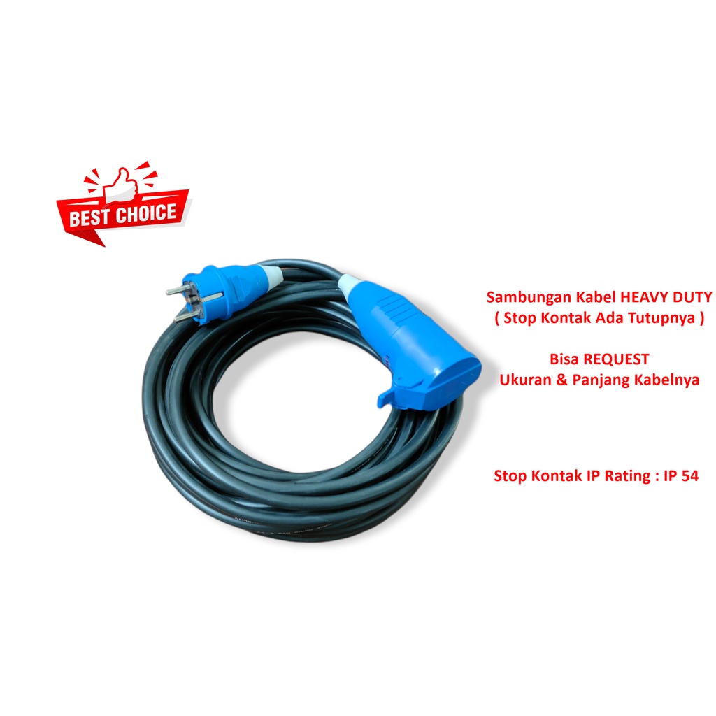 Jual Sambungan Kabel Heavy Duty Panjang 5 - 25 Mtr + Stop Kontak ...