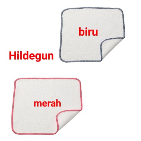 Jual HILDEGUN Kain lap piring biru / merah 25x25 cm | Shopee Indonesia