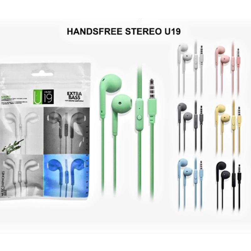 Jual Handsfree Headset Earphone ( WARNA RENDOM )Macaron U19 glossy SON ...