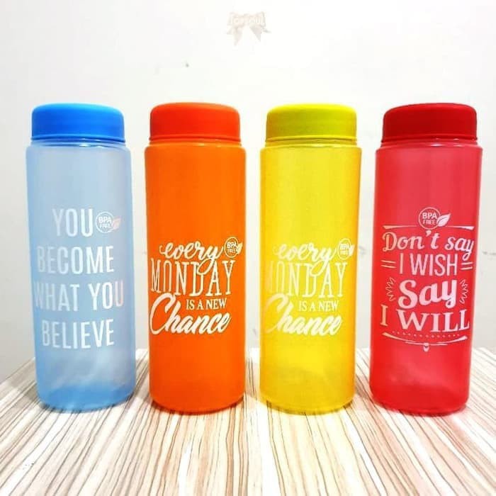 Jual My Bottle Biggy 500 ML Botol Minum Biggy Motif Kata-Kata | Shopee ...