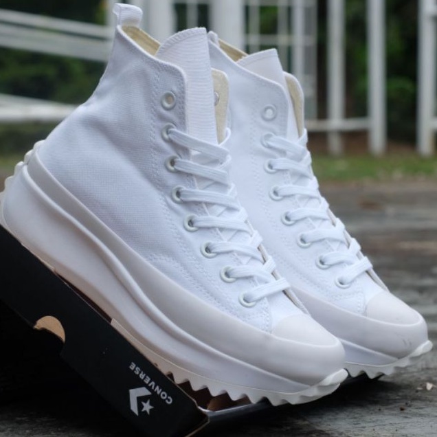 Jual Convers run star hike lugged high "All white" | Shopee Indonesia