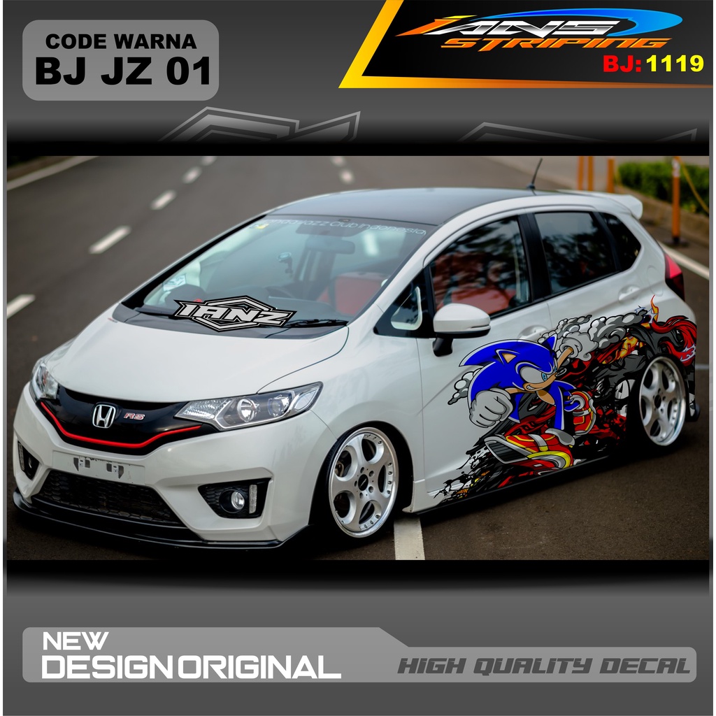 Jual STIKER VARIASI MOBIL JAZZ / STIKER MOBIL BRIO / DECAL STIKER MOBIL ...