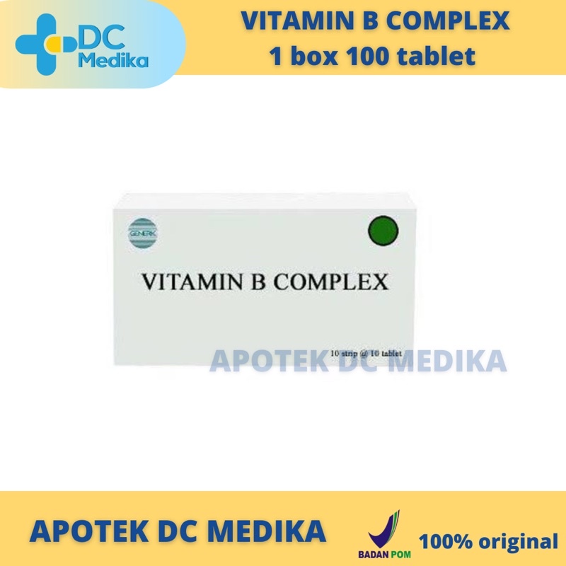 Jual VITAMIN B COMPLEX / 1 Box isi 10 STRIP / VIT B KOMPLEKS / PEGEL ...