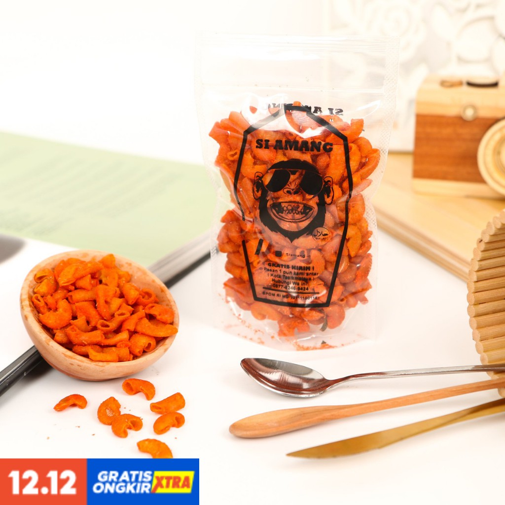 Jual Makaroni Bantat Kriuk Renyah Snack Ukuran Large Siamang | Shopee ...