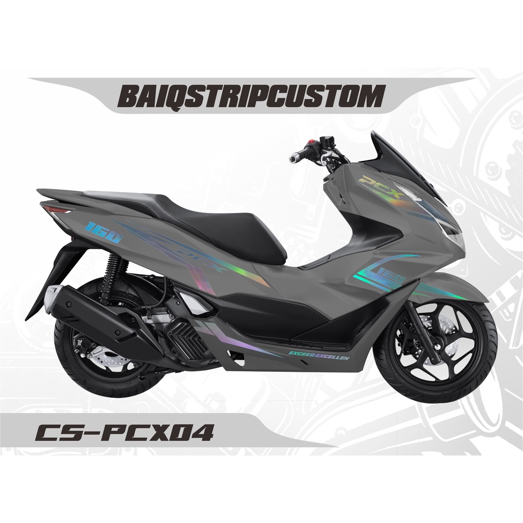 Jual Striping cutting Honda PCX 160- Skotlet Sticker Lis MOTOR GREY ...