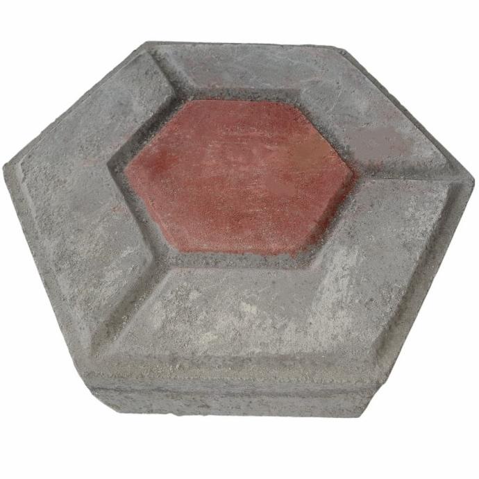 Jual Paving Block - Conblock Model Segi 6 Merah Dan Bata Polos Permeter ...