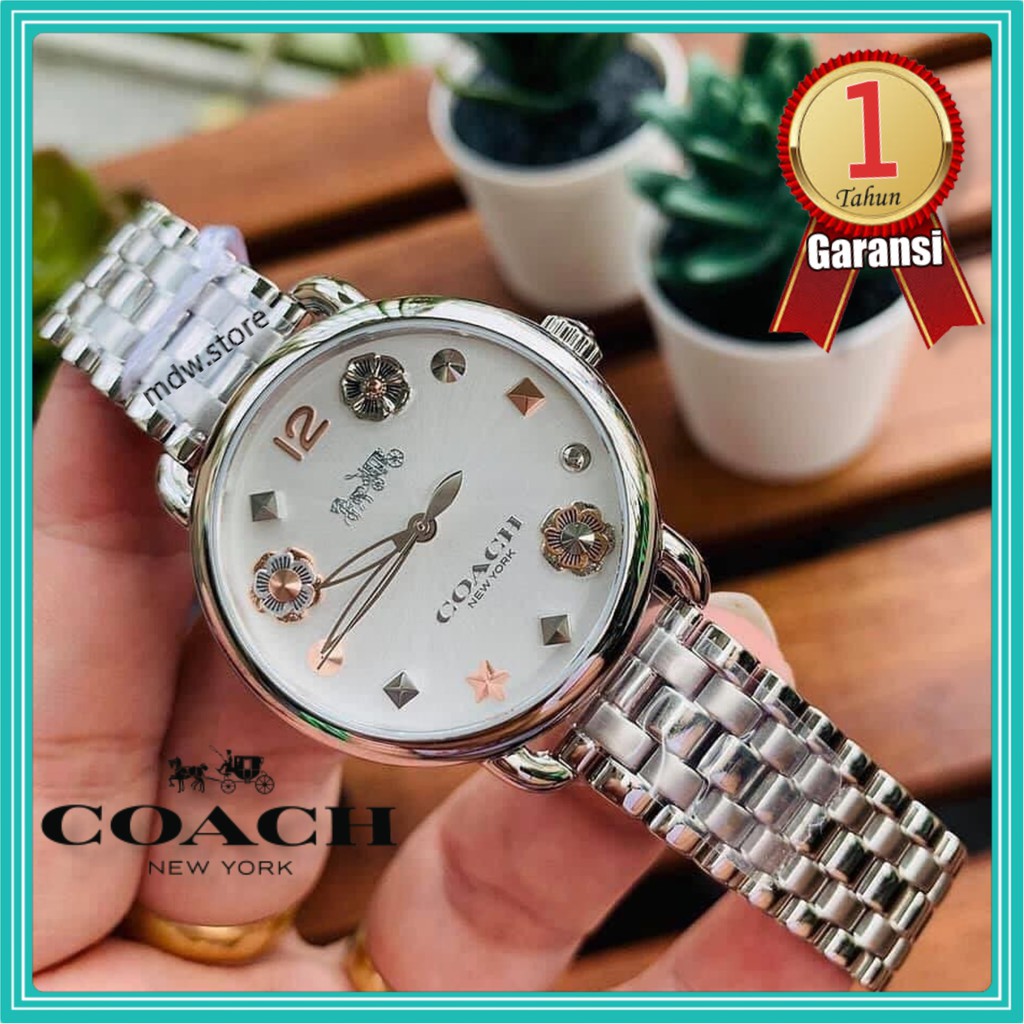 Jual Coach Original Seri 14502810 Strap Silver Inner White Jam Tangan ...