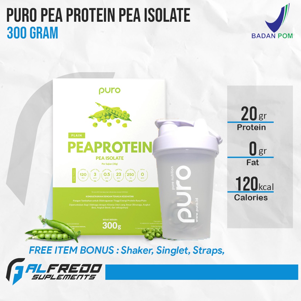 Jual PURO Pea Protein Isolate 300 Gram Puro Vegan Protein | Shopee ...