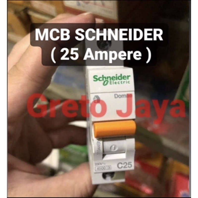 Jual ( 25A ) MCB Domae Schneider 25 A Amper Ampere C25 SNI 1 Phase P 1P 1Phase | Shopee Indonesia