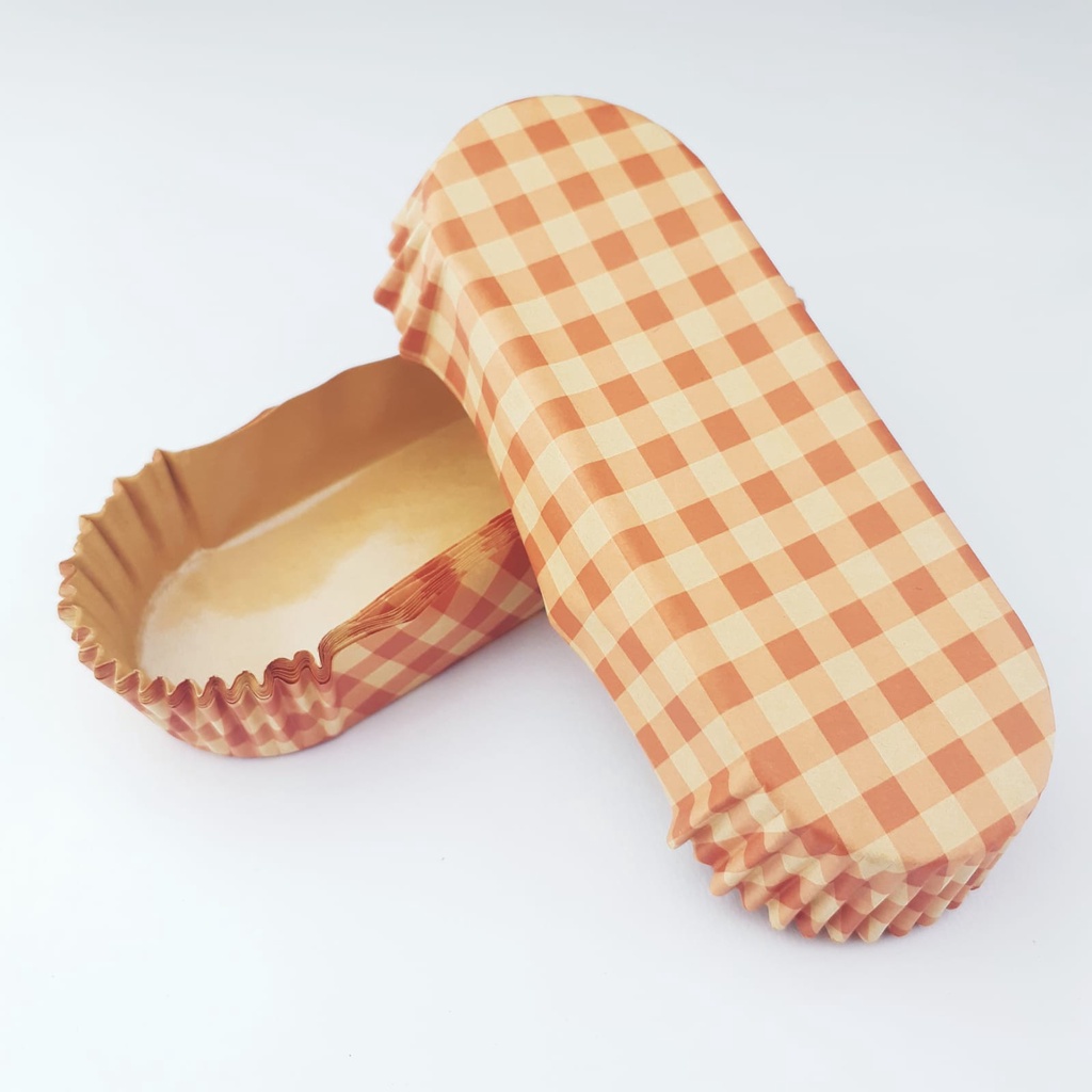 Jual Oval Paper Cup Cake Case Laminasi / Cup Kertas Alas Roti Grid ...