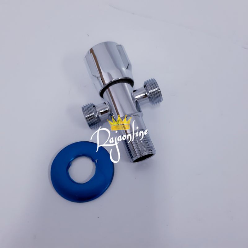 Jual Stop kran keran 1/2 inch double T Stainles jet shower closet ...