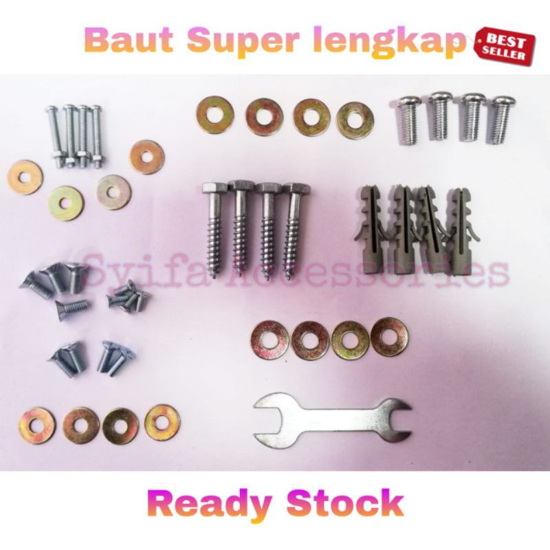 Jual Baut Baut Super Lengkap,.. Untuk Pemasangan Bracket TV | Shopee ...