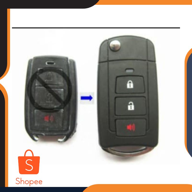 Jual Casing KUNCI LIPAT/FLIP KEY ALARM TOYOTA ALL NEW AVANZA &VELOZ ...