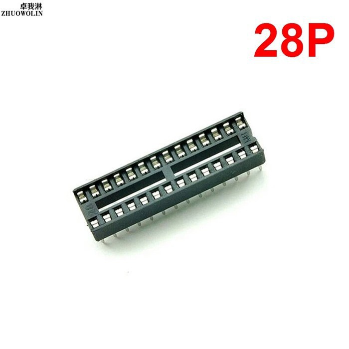 Jual . CV. TTG - High Quality DIP 28 IC Socket 2.54mm pitch Square Soket IC DIP28 | Shopee Indonesia