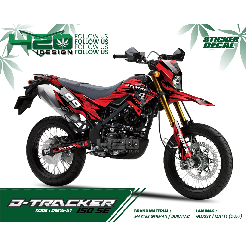 Jual Decal Sticker Motor Cross KLX Dtracker SE 150 New Fullbody - Dekal ...