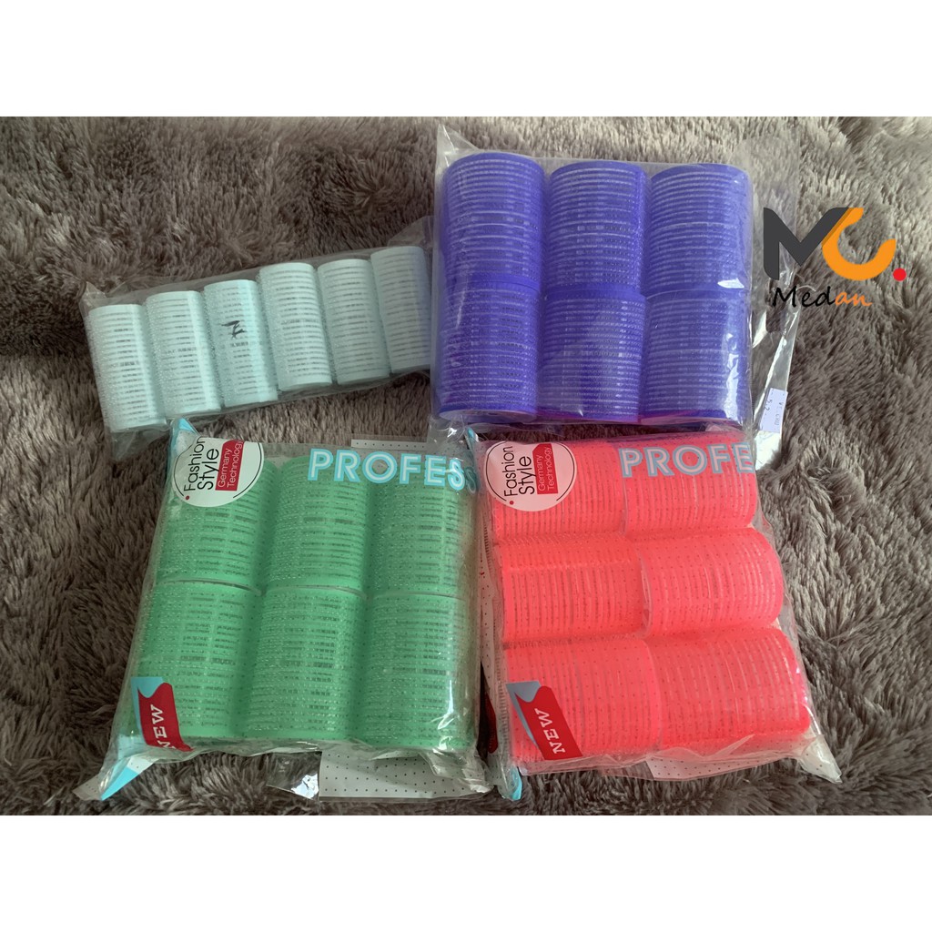 Jual Roll Rambut Besar Jumbo Kecil Korea Professional isi 6pcs | Shopee ...