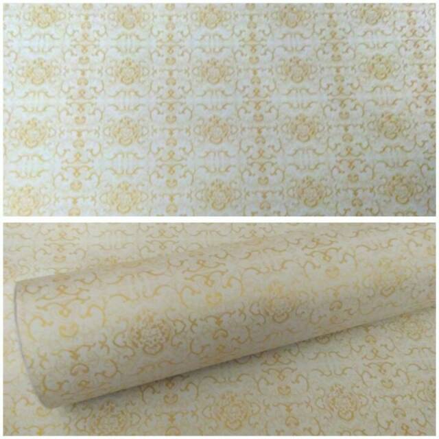 Jual Wallpaper stiker motif batik kuning | Shopee Indonesia