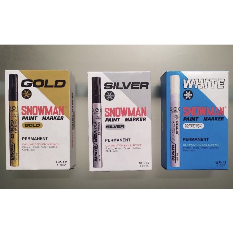 Jual SPIDOL SNOWMAN PERMANEN GP-12(GOLD) / SP-12(SILVER) / WP-12(WHITE ...