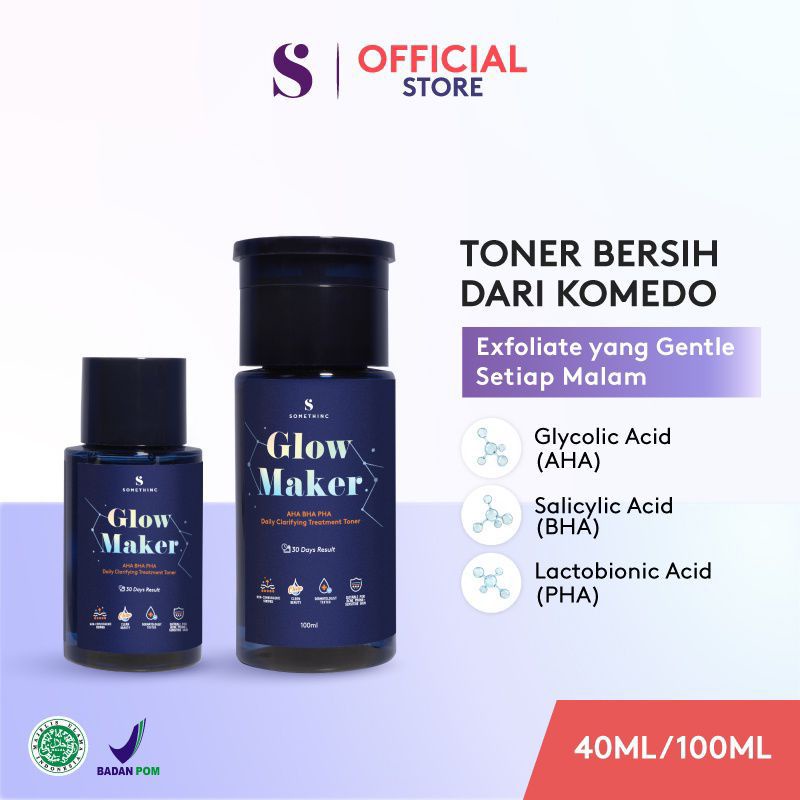 Jual Somethinc Glow Maker Toner AHA BHA 40ml | Shopee Indonesia