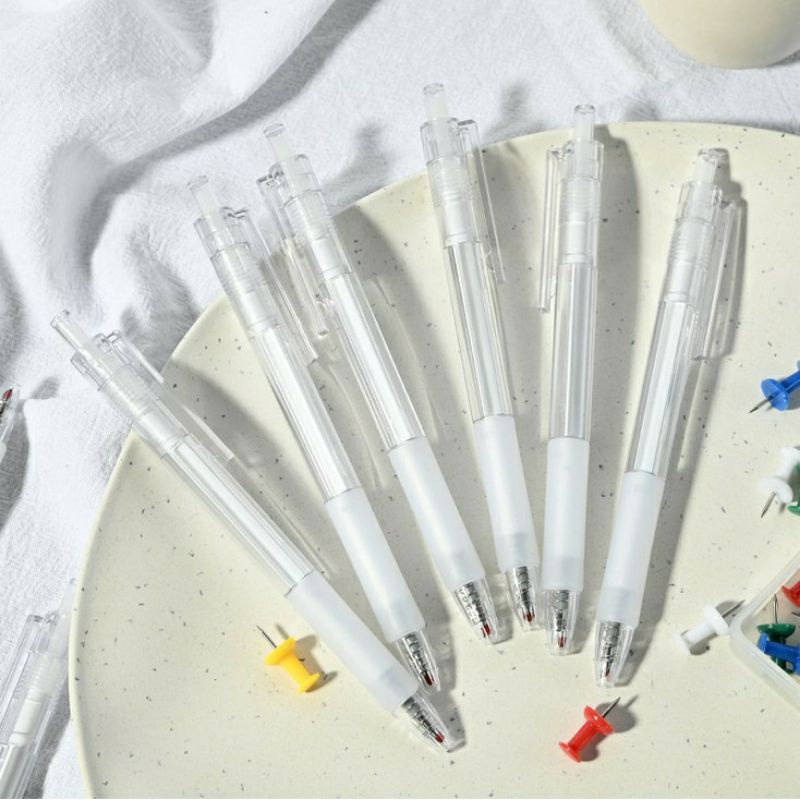 Jual Pen Putih Aesthetic dengan Tinta Hitam | Shopee Indonesia