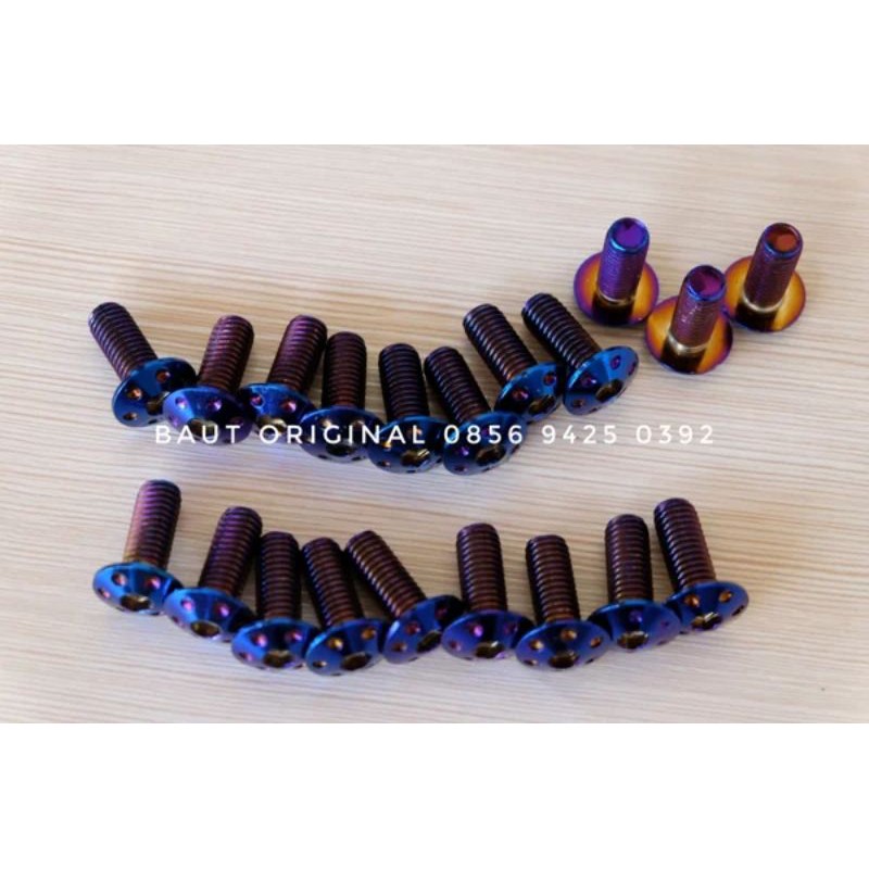 Jual baut disc disk cakram piringan probolt blue honda yamaha drat 12 original thailand | Shopee ...