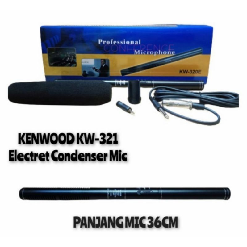Jual GROSIR MIC/MICROPHONE KENWOOD KW 321 CONDENSER TELESCOPIC SHOTGUN | Shopee Indonesia