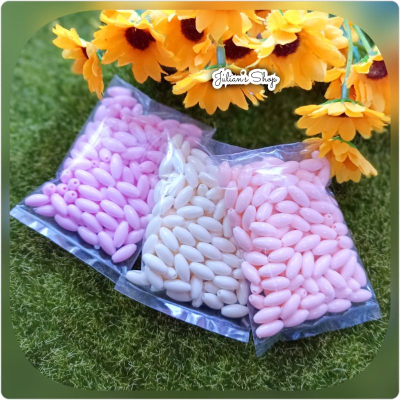 Jual 100 Pc/Lot Butir Manik 6mm SUSU KAPUR OVAL PADI Mote Bahan DIY Craft Kerajinan Tangan ...