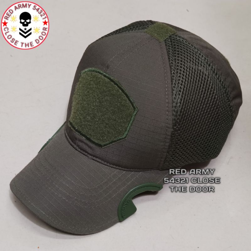 Jual Topi Caps Model Coak Velcro Polos Green Army Quality Premium ...