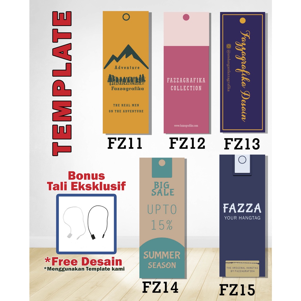 Jual Hang Tag - Label Baju/Produk Ukuran 4x8 cm BONUS TALI [Min order ...