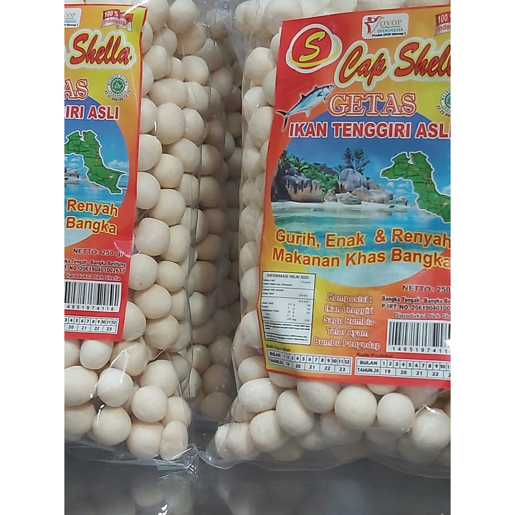 Jual Getes Super Ikan Tenggiri Cap Shella Asli Bangka / Getas Kretek ...