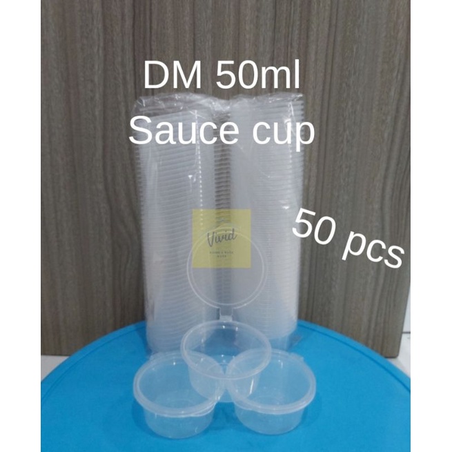 Jual Thinwall DM 50 ml P2 Sauce Cup (50ml) - Cup Sambal Cup Saus ANTI ...