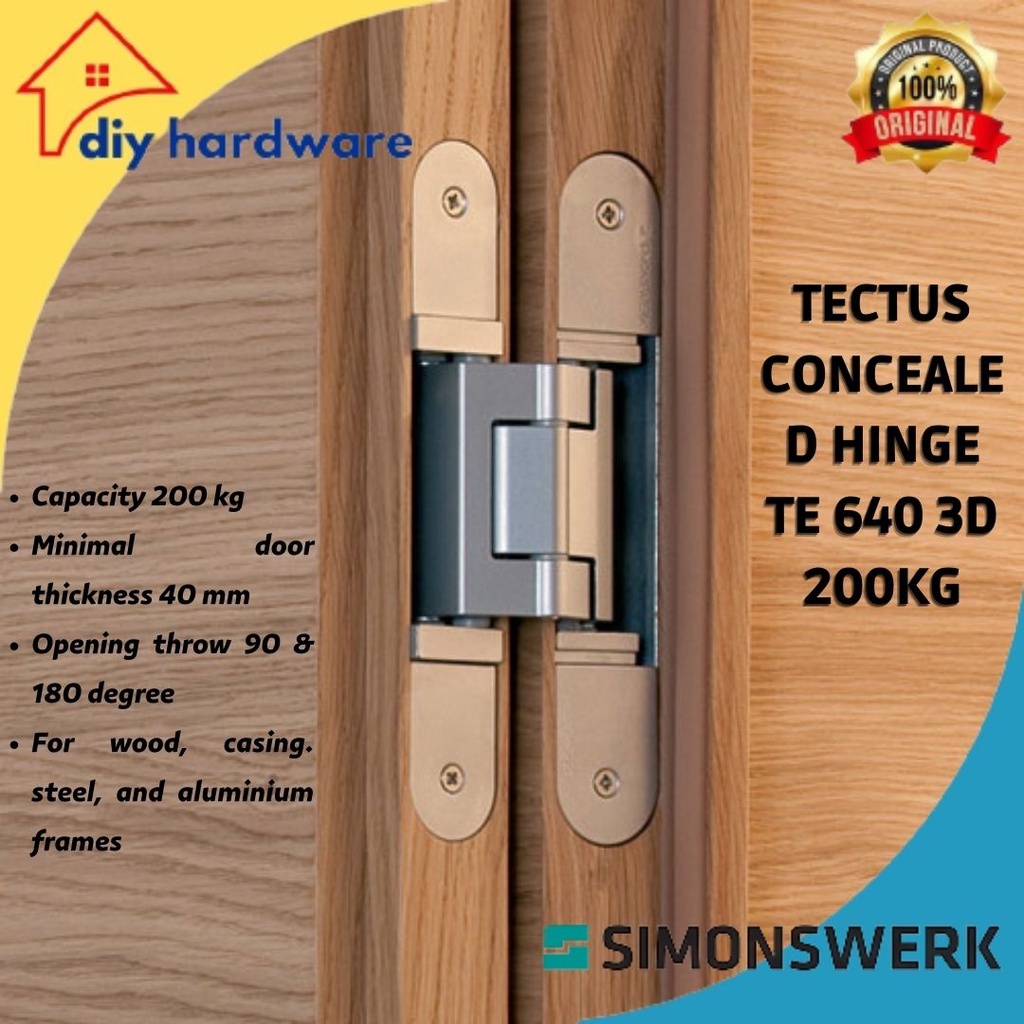 Jual Tectus Concealed Hinge TE 640 3D 200kg Engsel Tanam Simonswerk ...