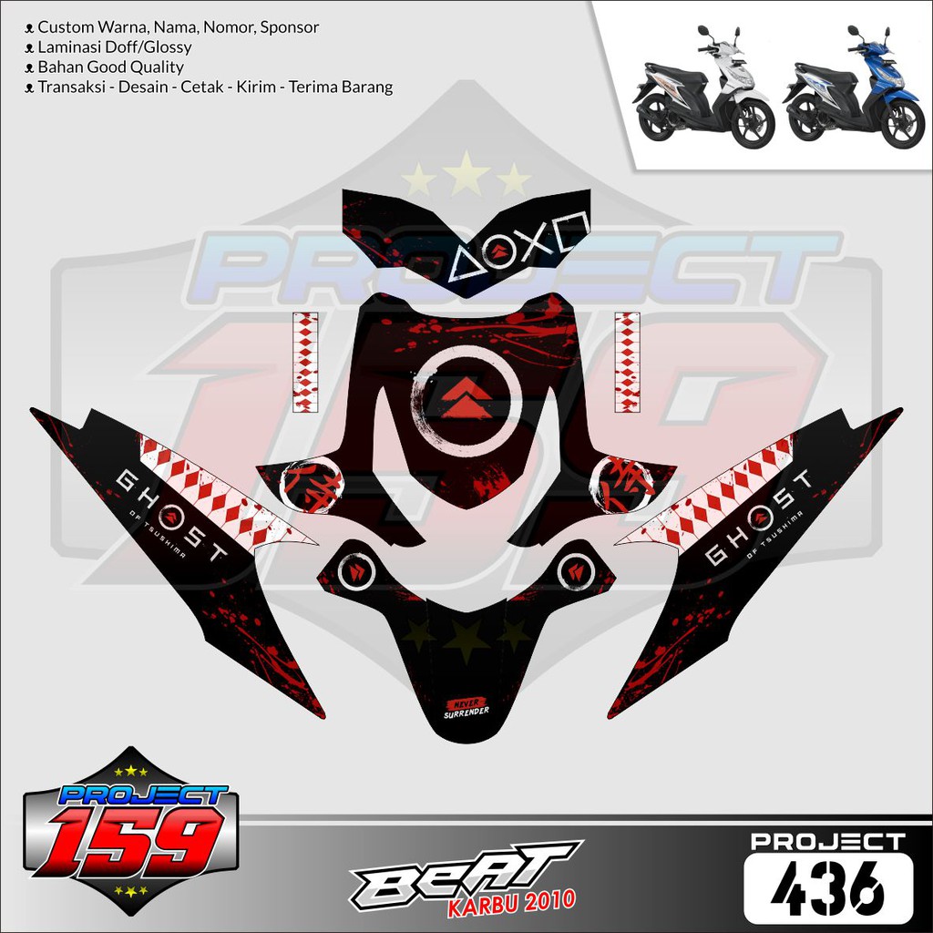 Jual Sticker Decal Beat Karbu 2010 - Project 436 Ghost of Tsushima ...