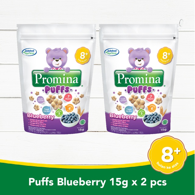 Jual Promina Snack Puffs Blueberry 2 x 15 gr | Shopee Indonesia