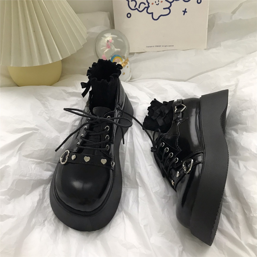 Jual Sepatu platform lebih lanjut sepatu platform jk round toe wanita ...