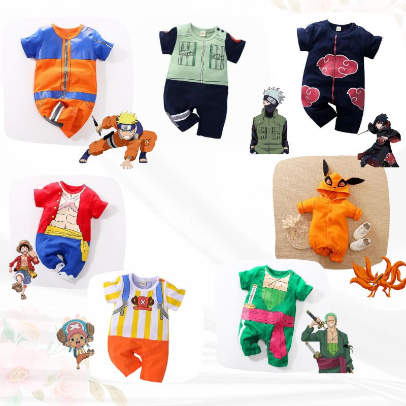 Jual BAJU BAYI ROMPER LENGAN PENDEK BABY JUMPER ANAK BAYI COWO ANIME ...