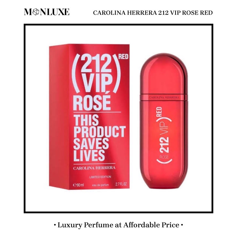 Jual Carolina Herrera 212 VIP Rose Red EDP 80ml | Shopee Indonesia