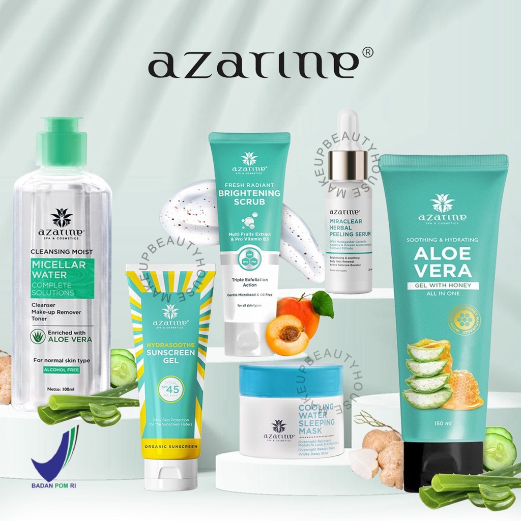 Jual AZARINE Herbal Essential Series - Scrub | Serum | Sleeping Mask ...
