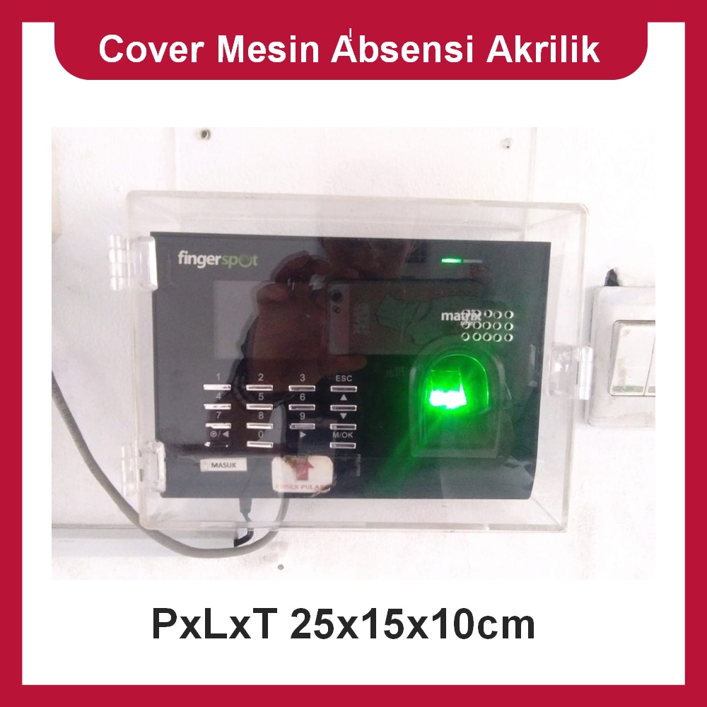 Jual Cover Mesin Absensi Akrilik PxLxT 25x15x10cm | Shopee Indonesia
