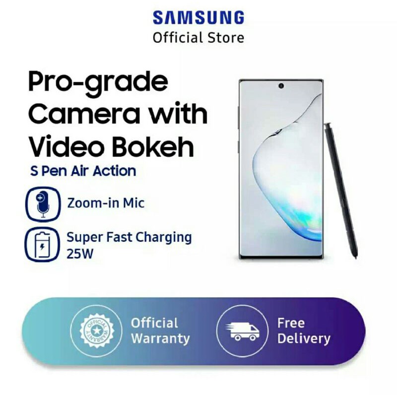 Jual SAMSUNG GALAXY NOTE 10 (SM-N970) RAM 8GB/256GB GARANSI RESMI SEIN ...