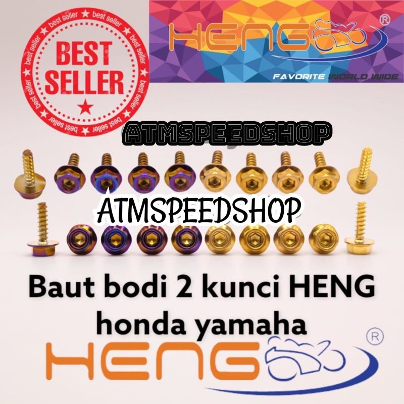 Jual Baut Probolt Body HENG 2 Kunci Honda Yamaha Harga Satuan (1biji) | Shopee Indonesia