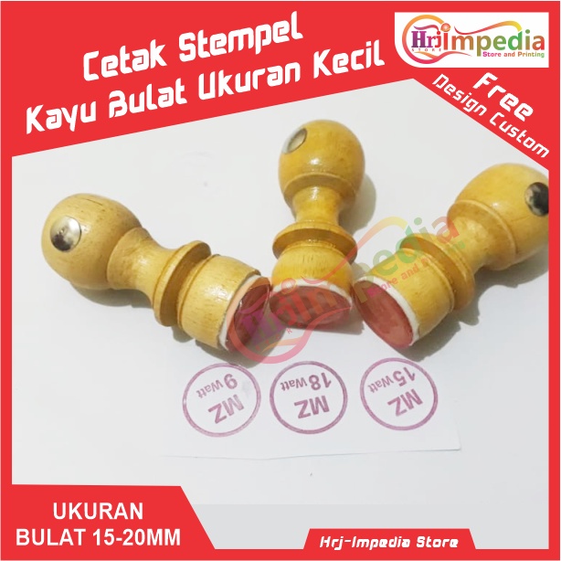 Jual Cetak Stempel Kayu Bulat Kecil Desain Custom Suka-Suka Termurah ...