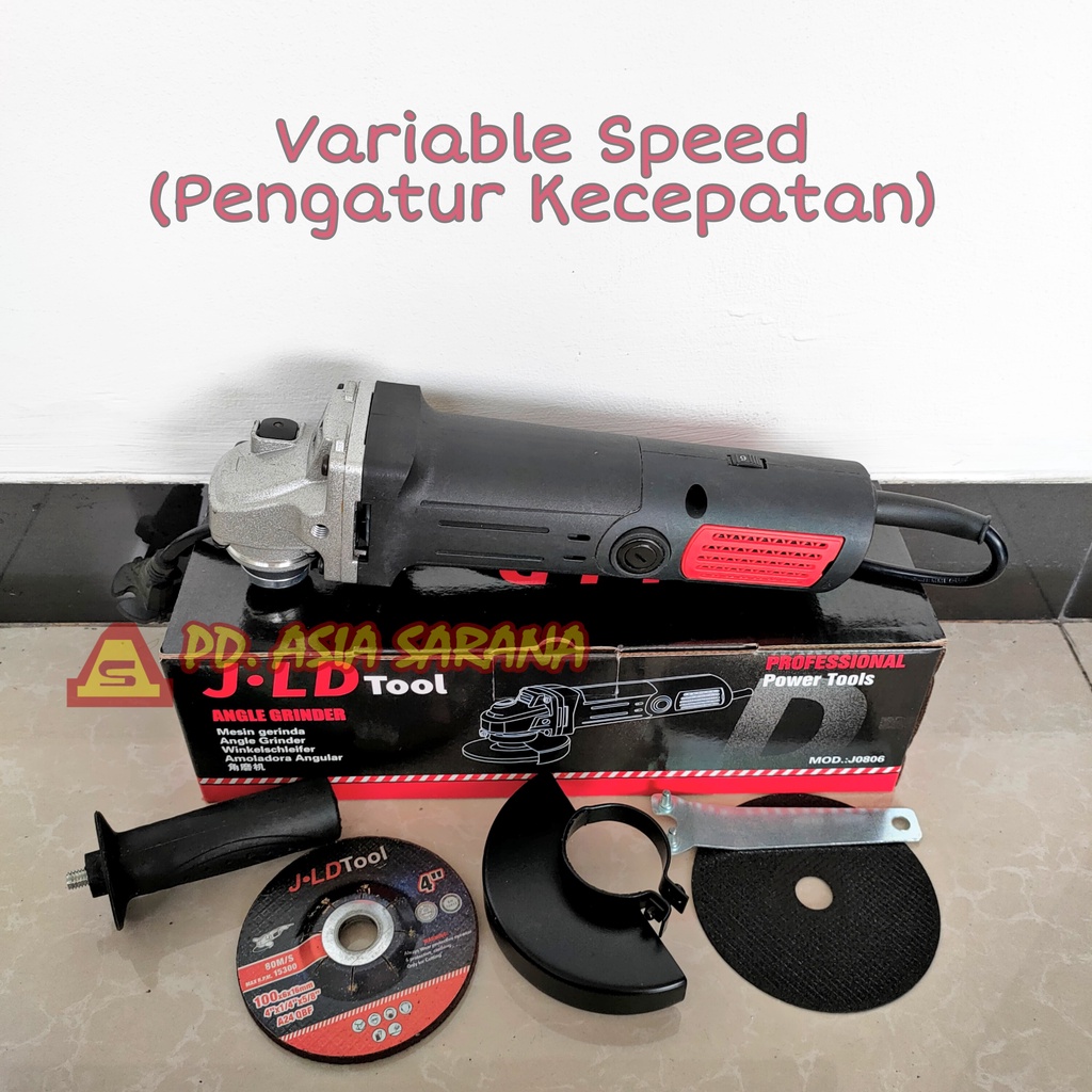 Jual Mesin Gerinda Variable Speed 4" Inch JLD J0806 Angle Grinder ...