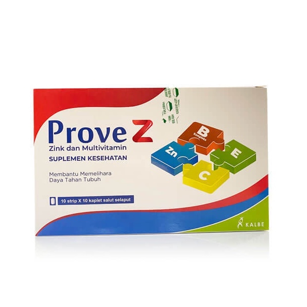 Jual Prove Z 100's Kaplet Kalbe / Multivitamin dan Zinc / Vitamin Daya ...