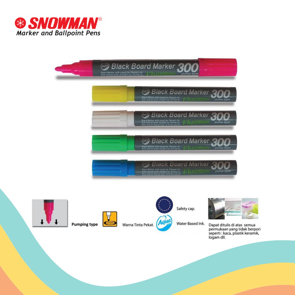 Jual SPIDOL BLACK BOARD SNOWMAN BB-300 (1 PCS) | Shopee Indonesia
