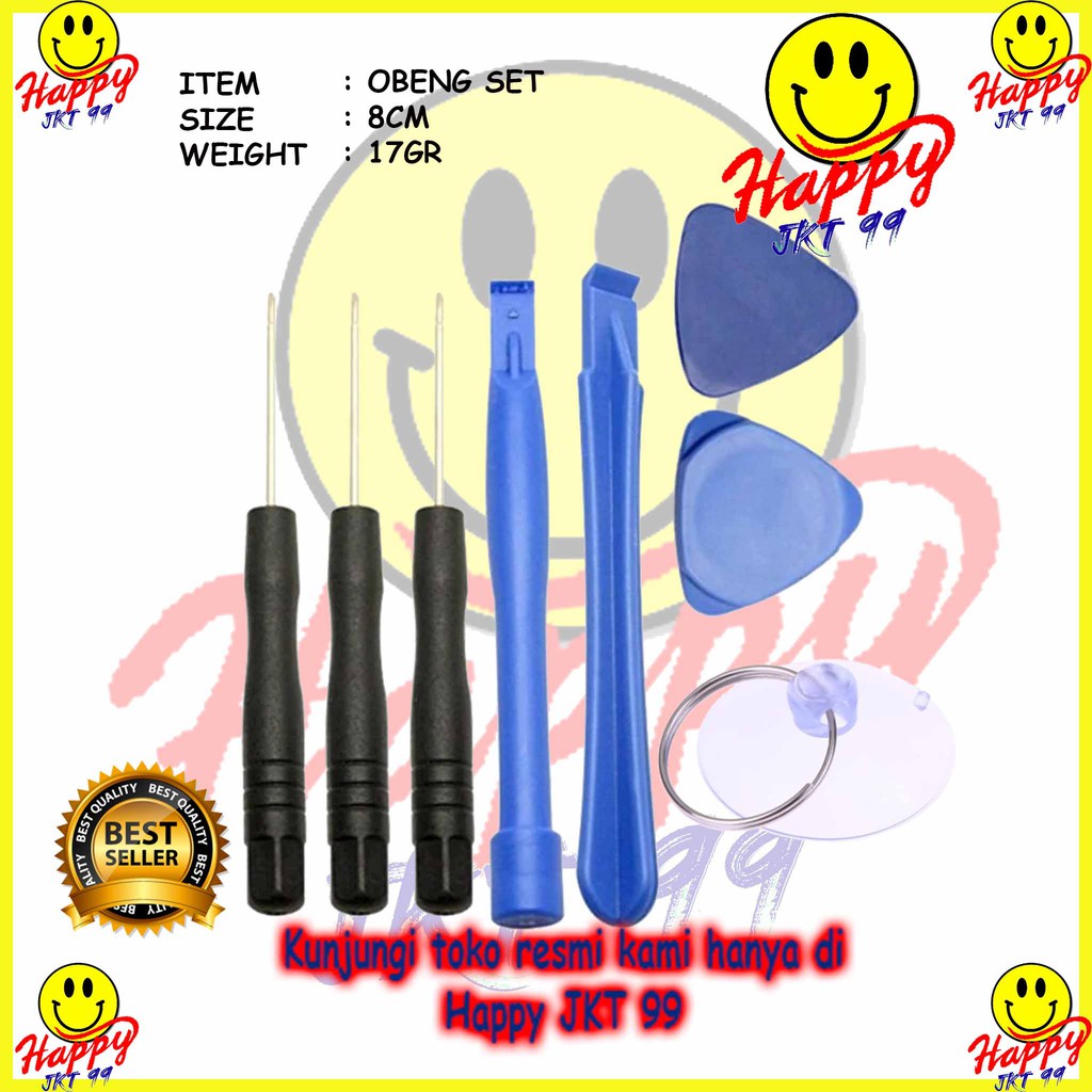 Jual [ HAPPY JKT 99 ] OBENG SET FOR IPHONE MINI KECIL OPENING TOOL 8IN1 ...