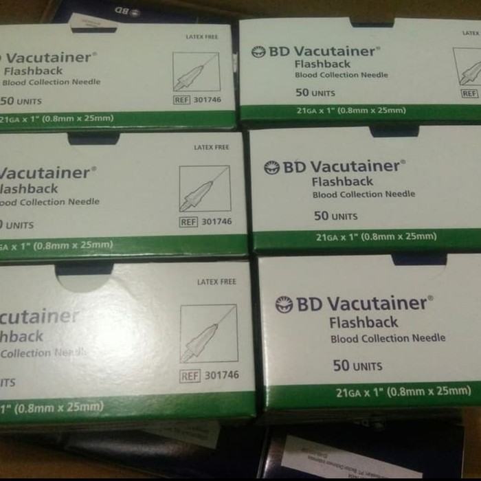 Jual needle flashback 21 GA BD VAcutainer | Shopee Indonesia