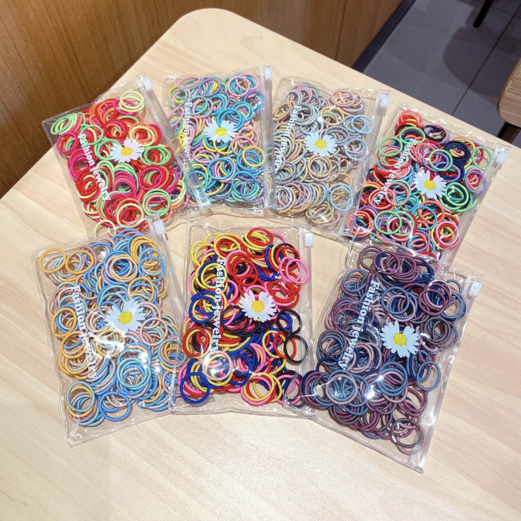 Jual KKAKKA.KIDS Ikat Rambut Anak Kecil Isi 100 Pcs Import Kunciran ...